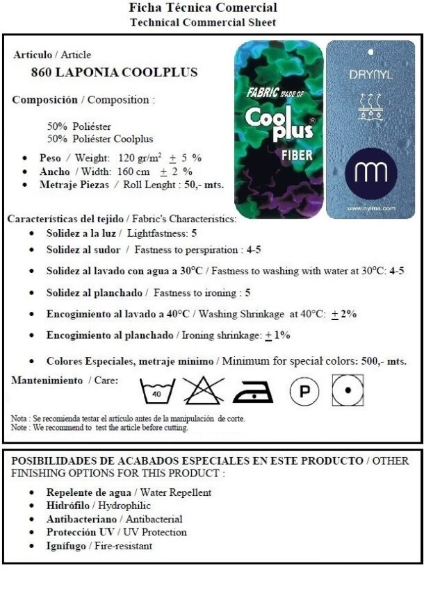 LAPONIA *COOLPLUS – Manufacturas Nylma